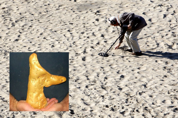 Amateur goudzoeker vindt enorme goudklomp - EW