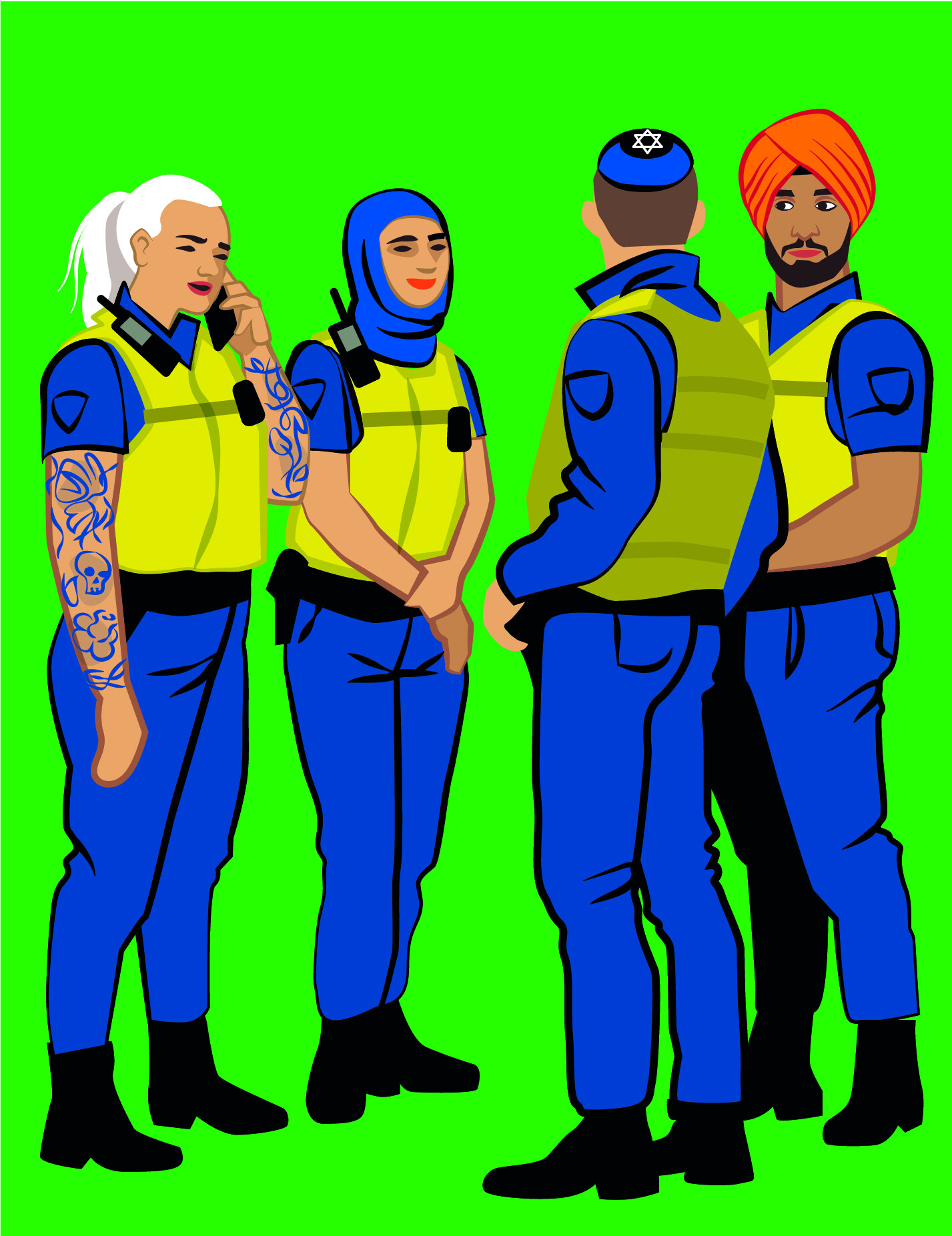 Hoofddoeken en handboeien: het gevecht om het boa-uniform - EW